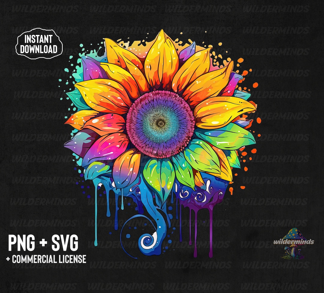 Sunflower Vector SVG Download, Colorful Sunflower SVG File for Printing ...