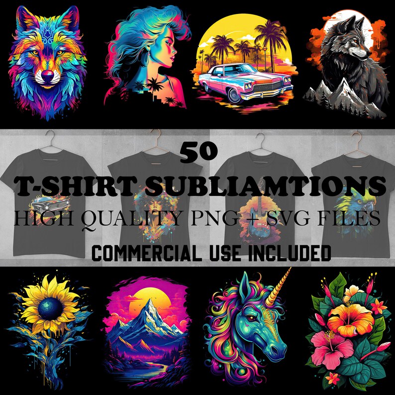 50 High Quality Unique T Shirt Design Sublimation Bundle - Etsy Australia