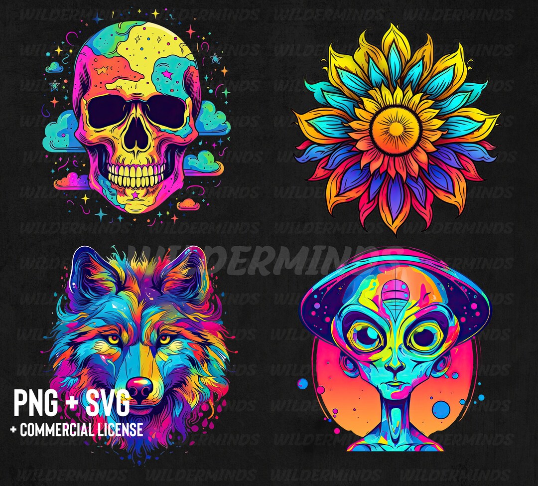 Trippy Files for Cricut SVG Bundle Psychedelic T-shirt Designs, Stoner ...