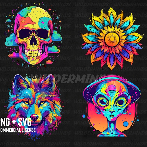 Trippy Designs Colorful Svg - Etsy