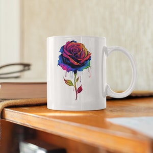 Trippy Rose T-shirt Design: Sublimation Download (PNG, SVG) - Etsy