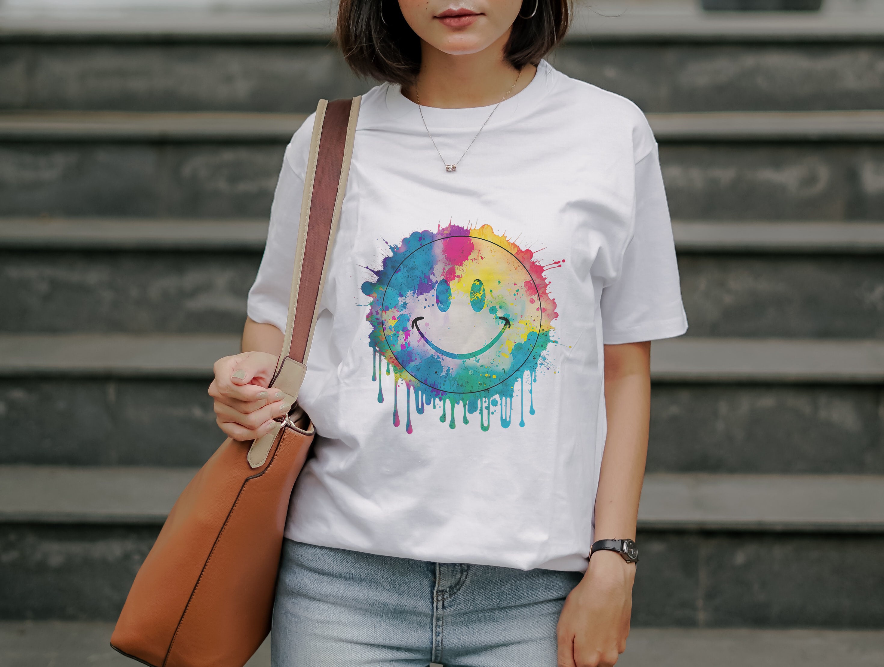 Tie Dye Hippie Smiley Design PNG Instant Download, Tie Dye Smiley Print ...