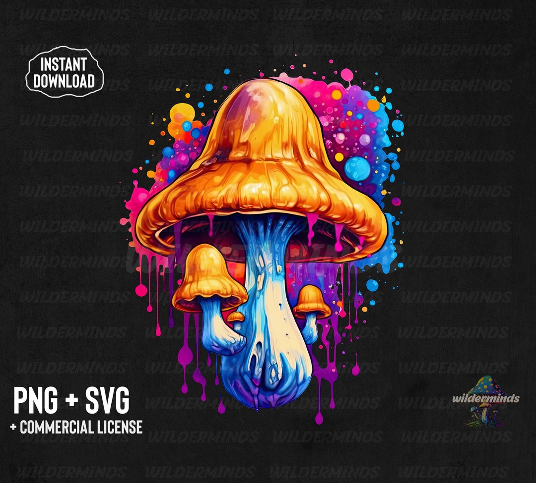 Realistic Mushroom Design PNG Download, SVG Sublimation Mushroom ...