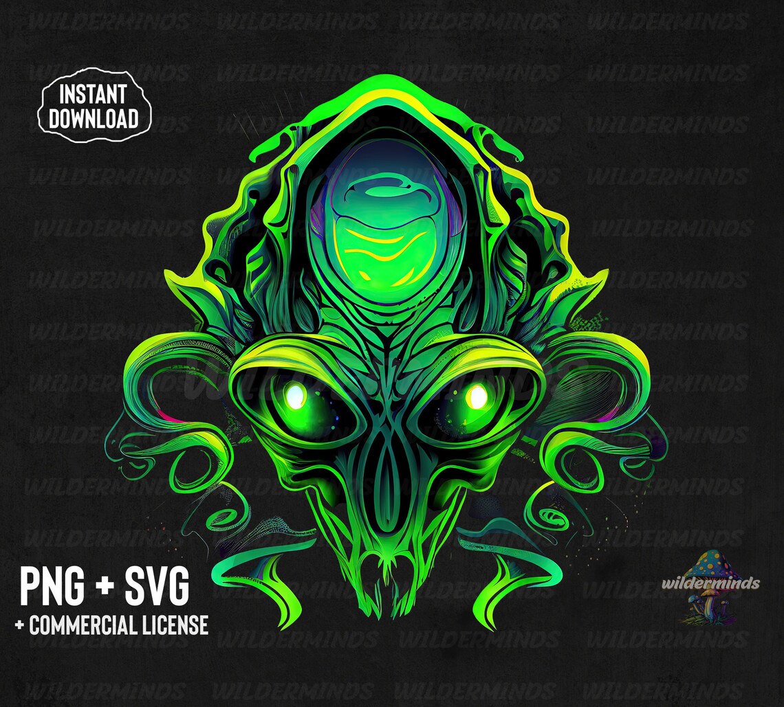 Alien PNG Design Download Transparent Background, Alien Sublimation ...