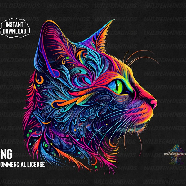 Trippy Cat - Etsy