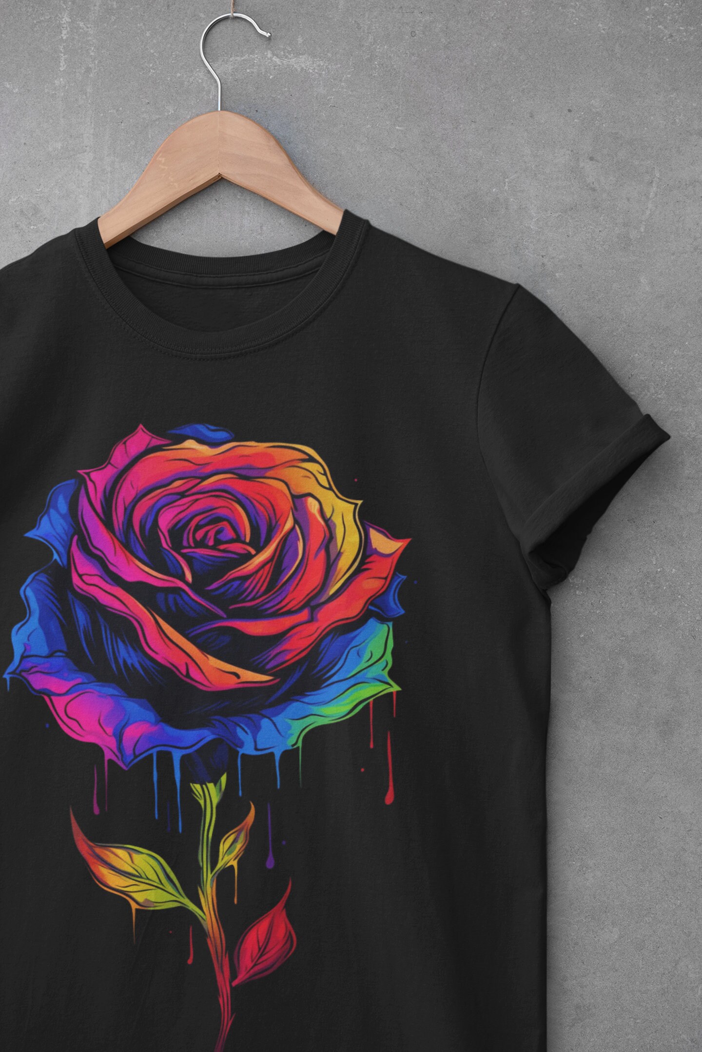 Trippy Rose T-shirt Design: Sublimation Download (PNG, SVG) - Etsy