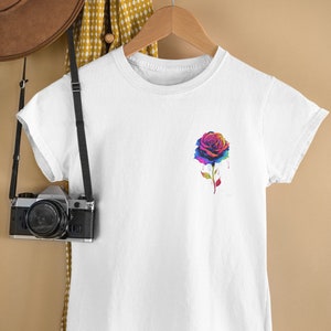 Trippy Rose T-shirt Design: Sublimation Download (PNG, SVG) - Etsy