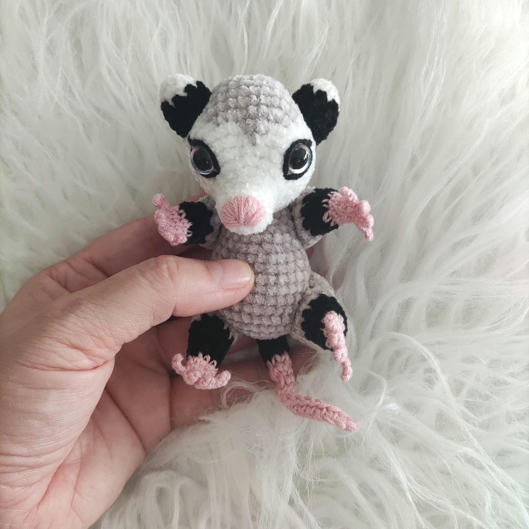 Mini Plush Opossum, Handmade Crochet Opossum, Small Realistic Possum - Etsy