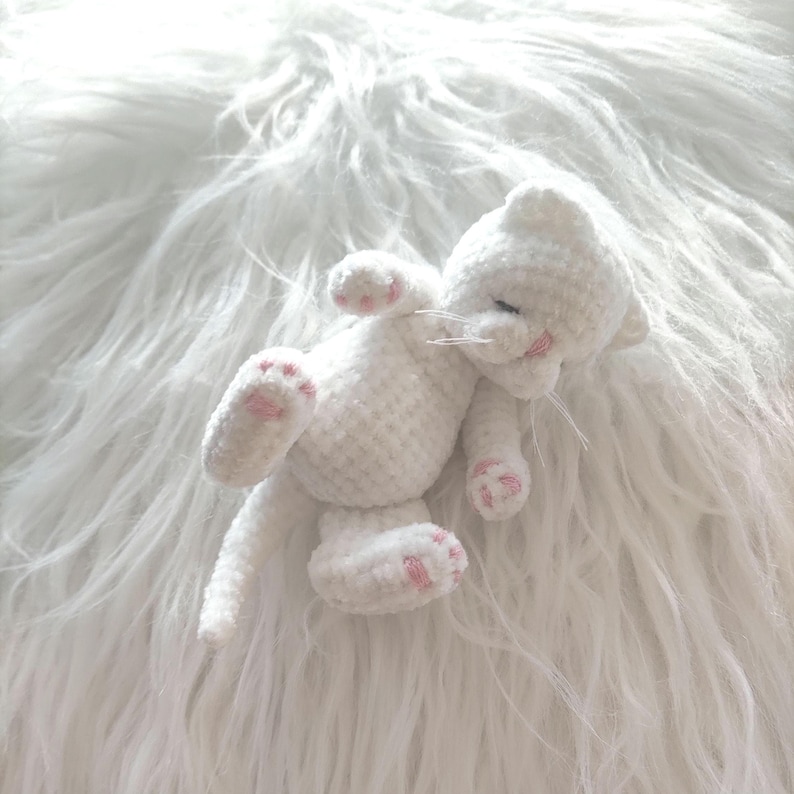 Tiny Mini Plush White Cat, Miniature Pet, Realistic Toy Kitten - Etsy
