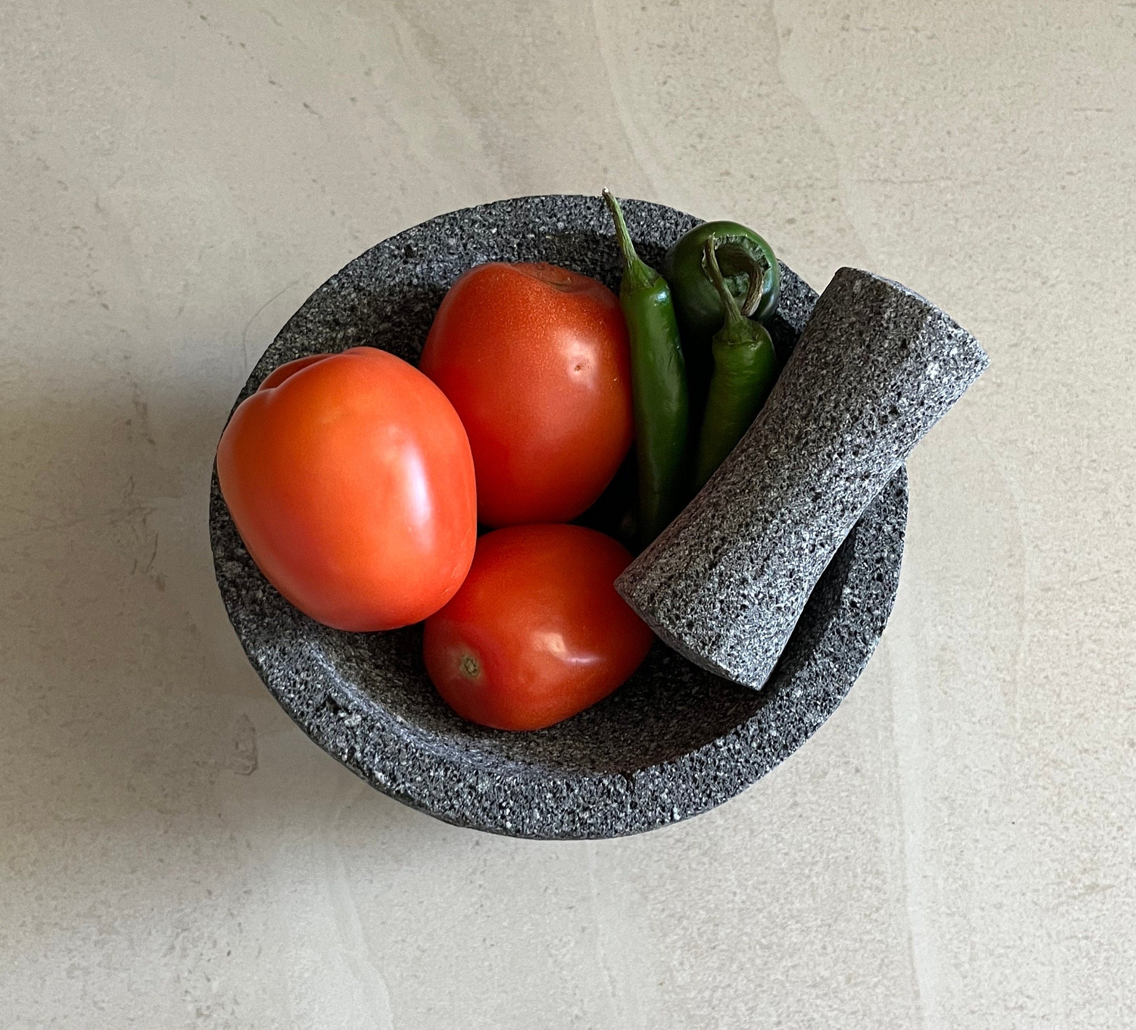Molcajete Made of Volcanic Stone, 7 in Diameter, Used for Salsa ...