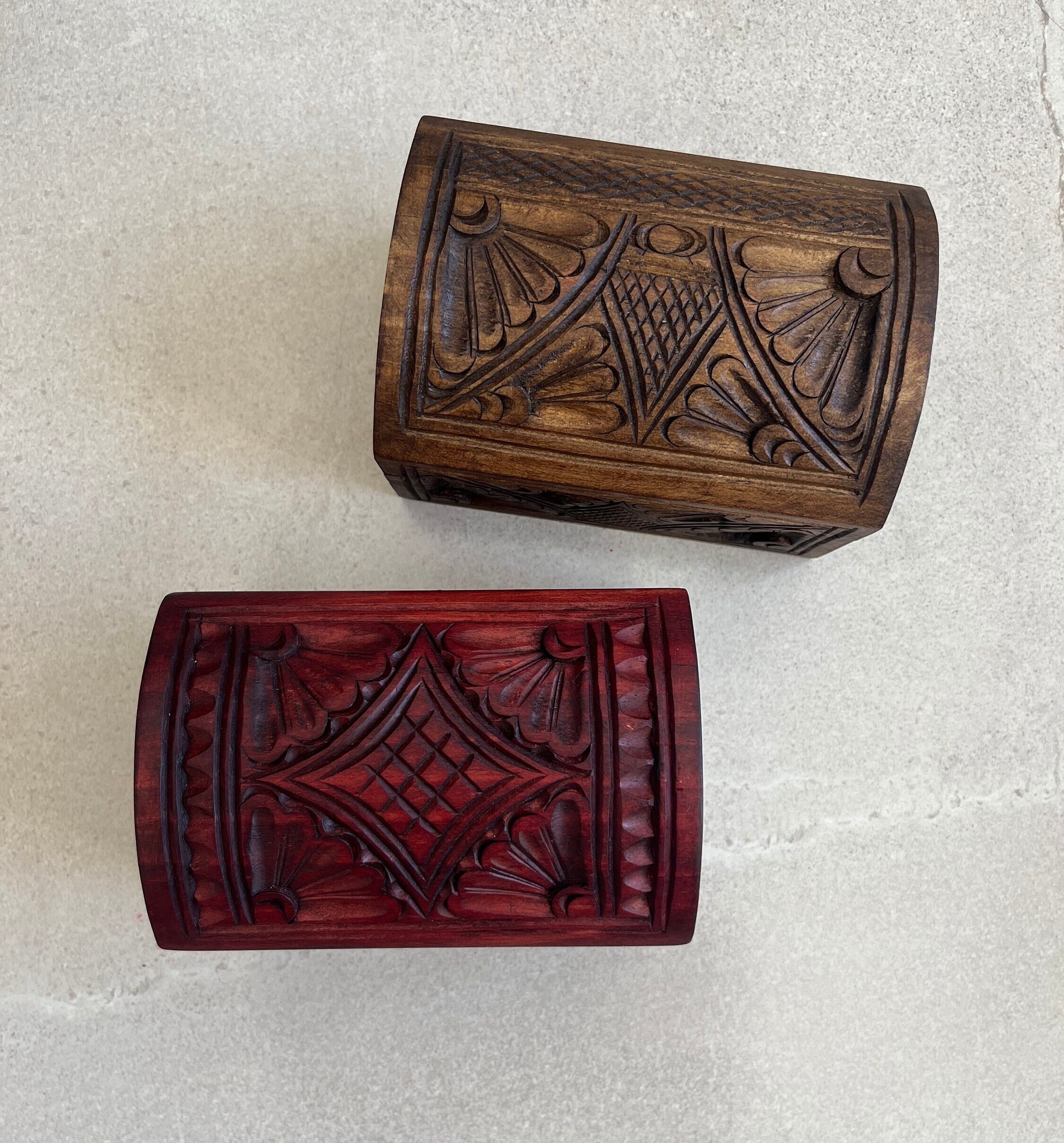 Handmade Hand Carved Engraving Wooden Trinket Box Made of - Etsy