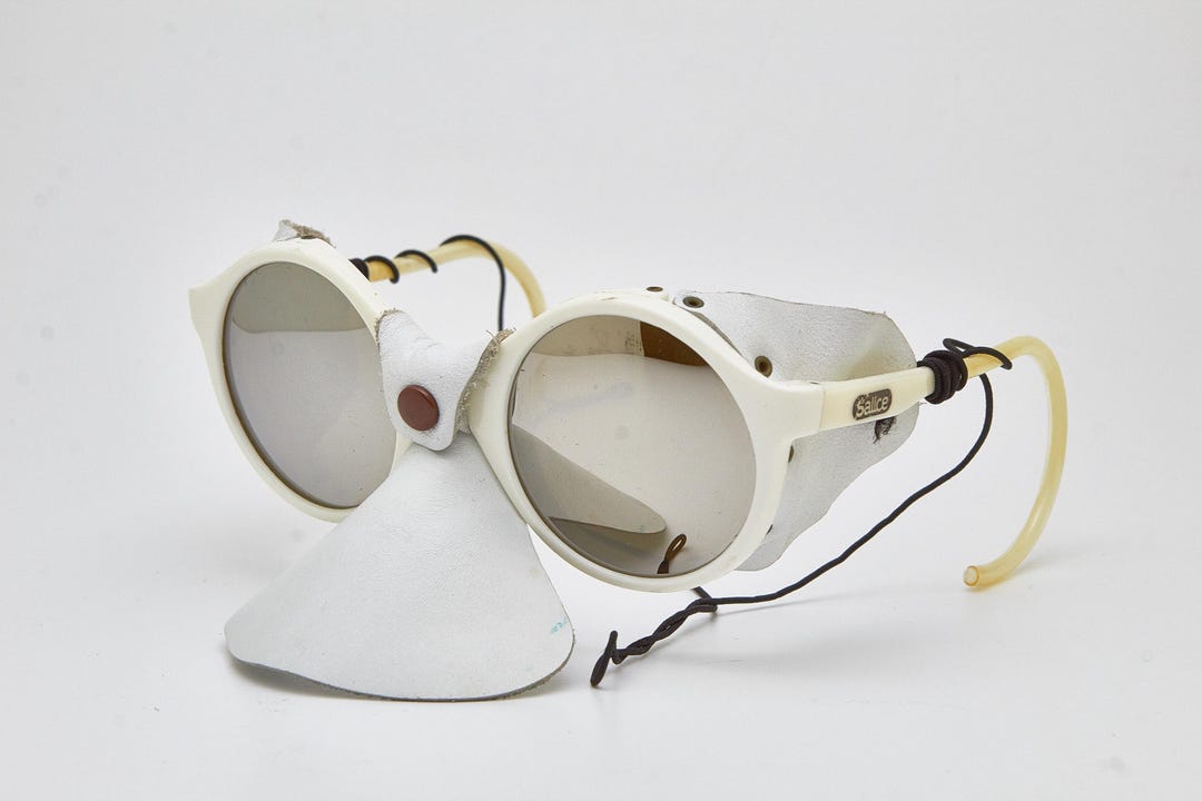 Vintage NYLON SALICE 80s Oversized Sunglasses White Round,oversized ...