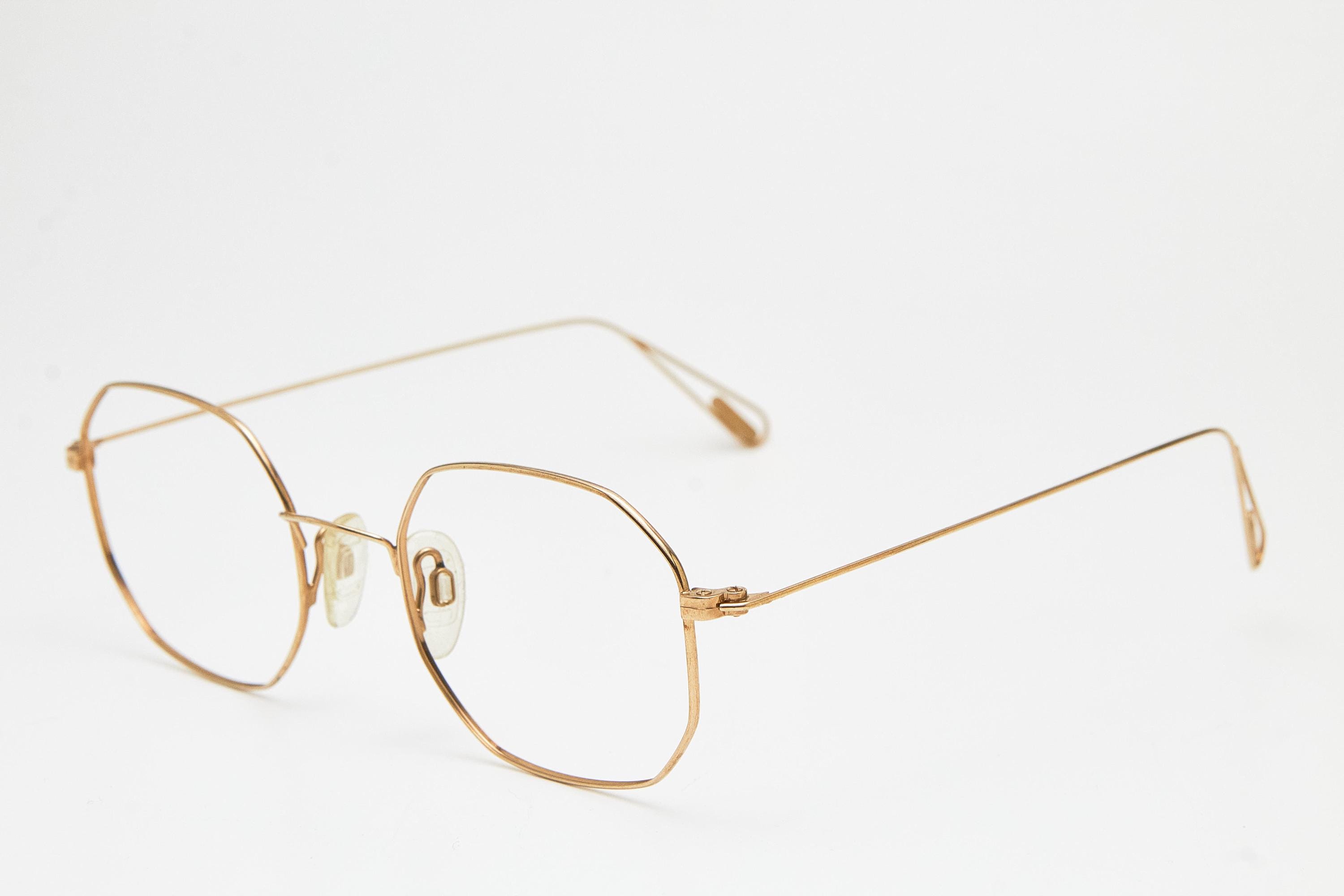 Vintage ELLESSE Gold Frame Octagonal Eyeglasses, 1980s Geometric ...