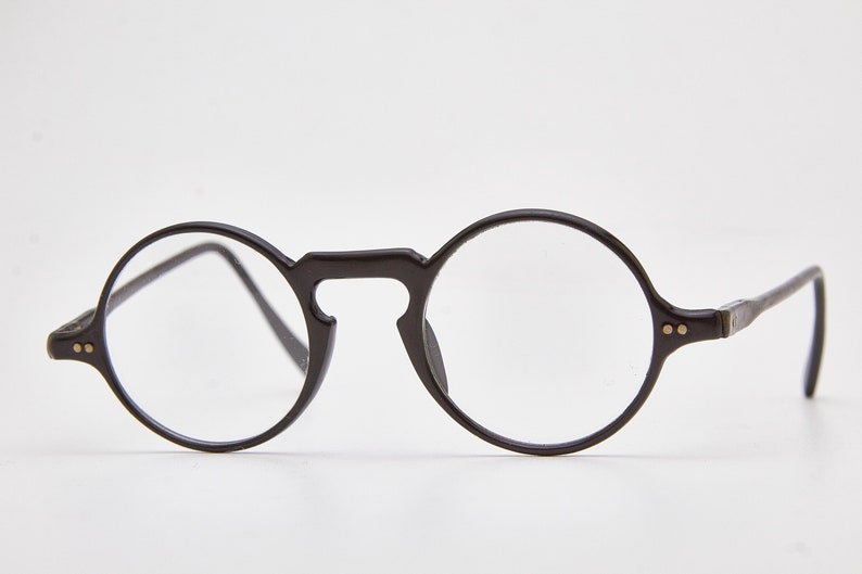 Vintage Eye Glasses 1920s/no Name /black Eyeglasses Round ,round ...
