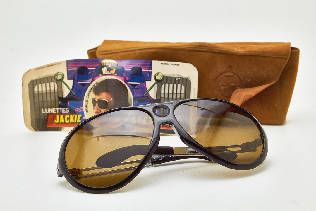 Vintage 1970s Sunglasses/jackie STEWART F1 Formula One Champion/aviator ...