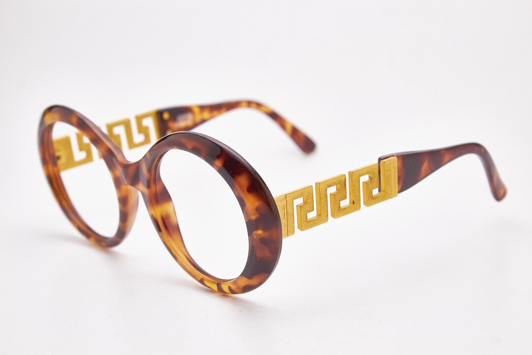 Vivid Chic GIANNI VERSACE Tortoise Shell, Chunky Bold Round Shades ...