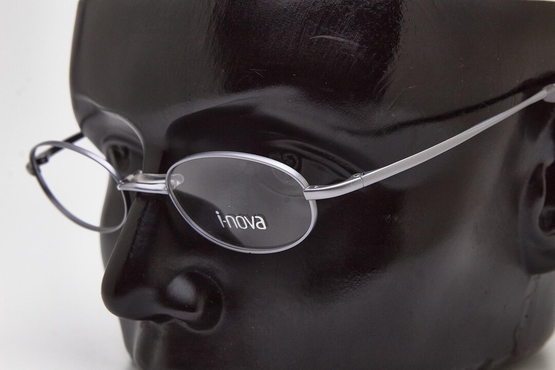 2000s Vintage CHARMANT I-NOVA Silver Slim Oval Shades,narrow Hipsters ...