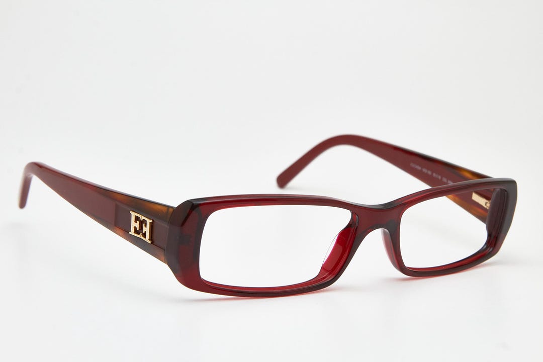 Y2K ESCADA Red Rectangle Eyeglasses, Slim Mini Frame, 2000s - Etsy
