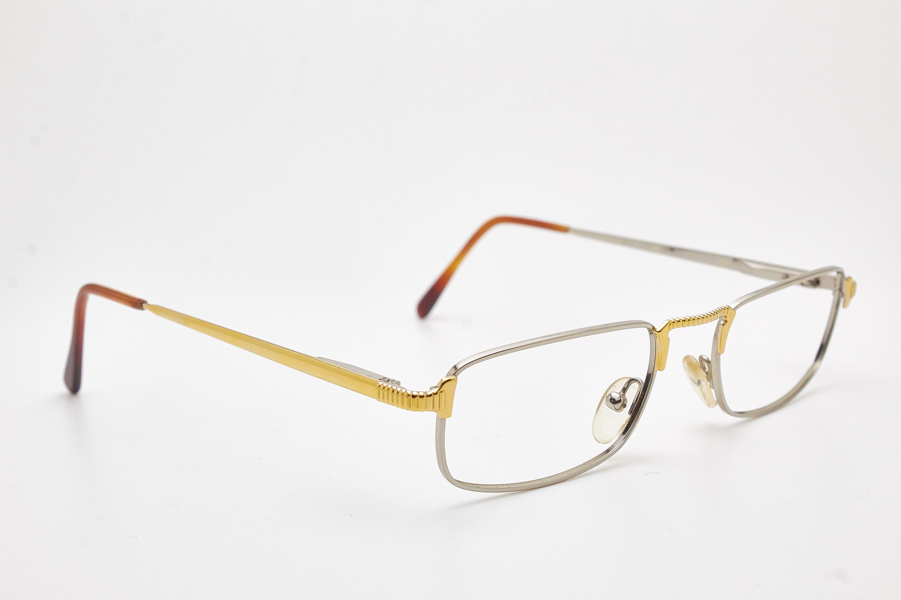 Authentic Vintage Rectangle VERSACE V06 Gold Square Eyeglasses, 90s ...