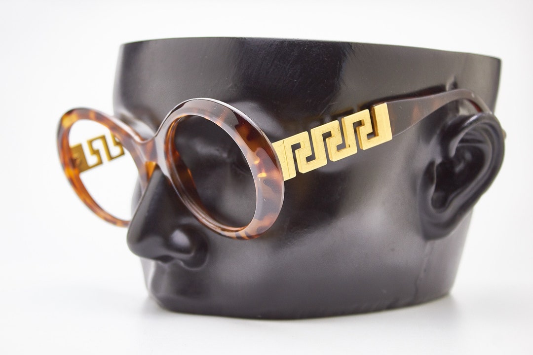 Vintage Round Eyeglasses 1990s/vintage GIANNI VERSACE Eyeglasses 526 ...