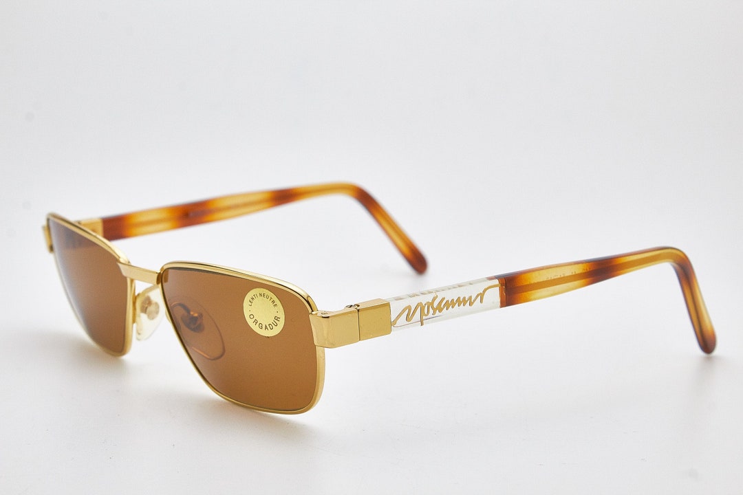 1990s Vintage MOSCHINO Sunglasses PERSOL Eyeglasses M33 Brown/ Golden ...