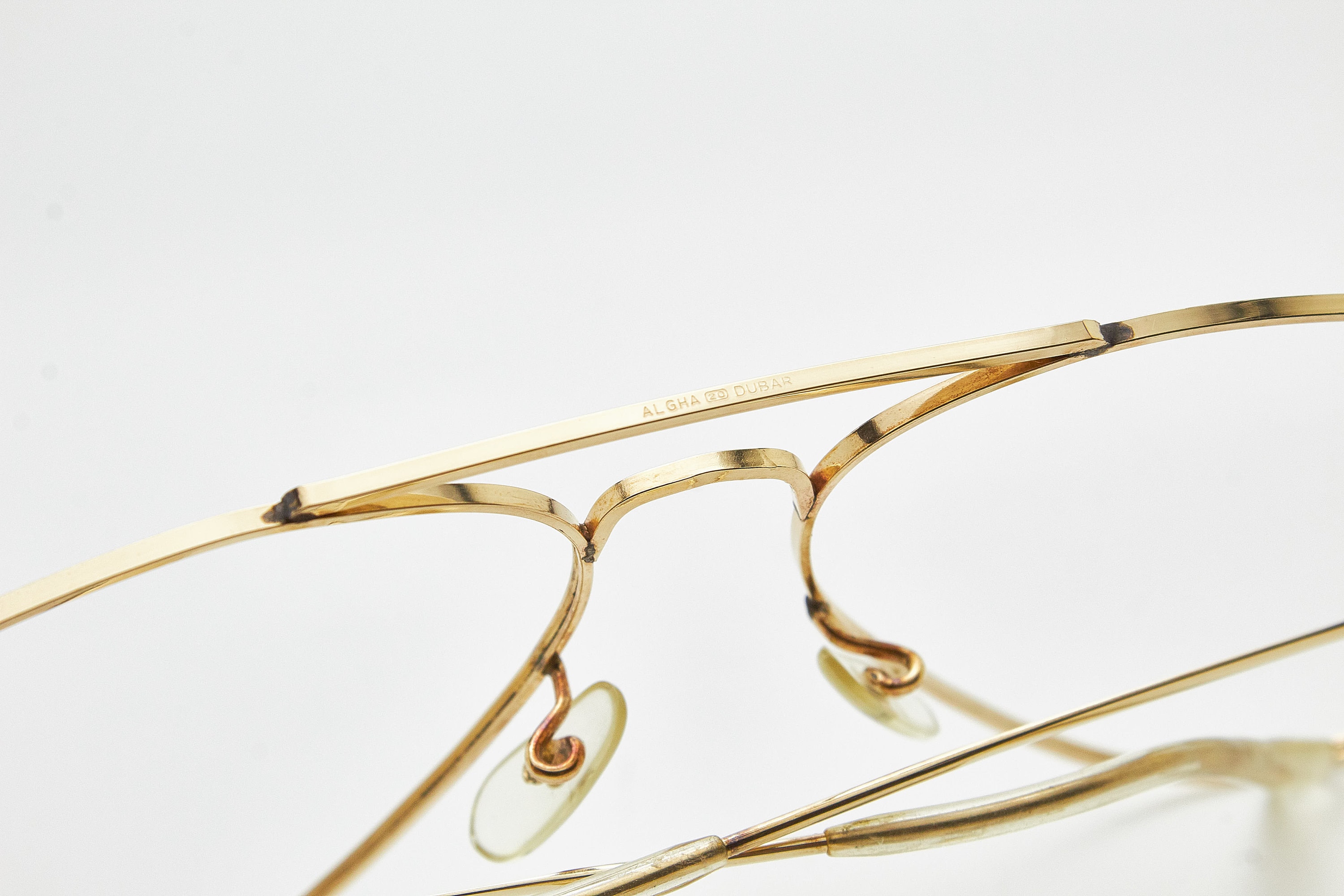 Man's Vintage Sunglasses 80s /ALGHA 20 DUBAR Gold Plated / - Etsy