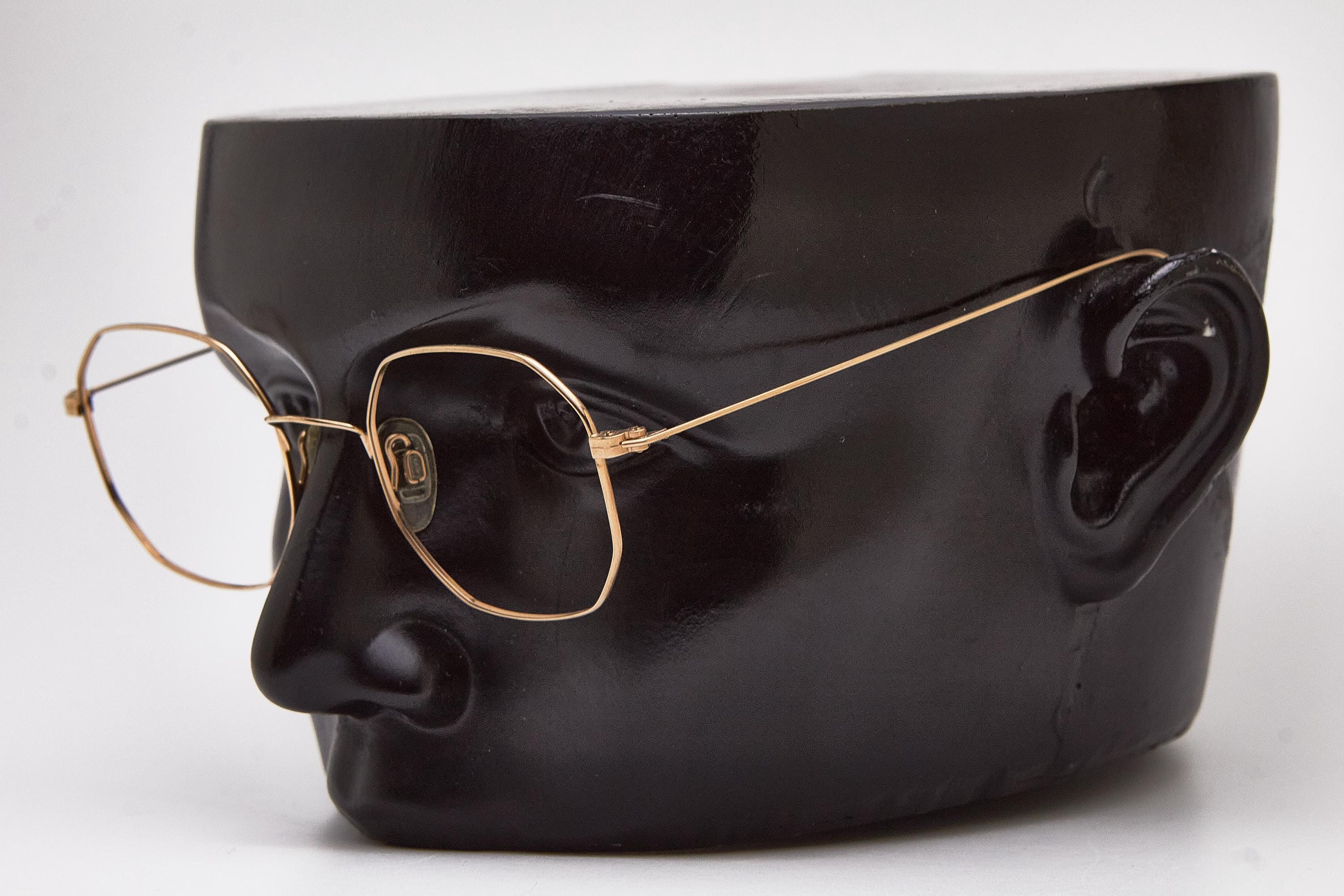 Vintage ELLESSE Gold Frame Octagonal Eyeglasses, 1980s Geometric ...