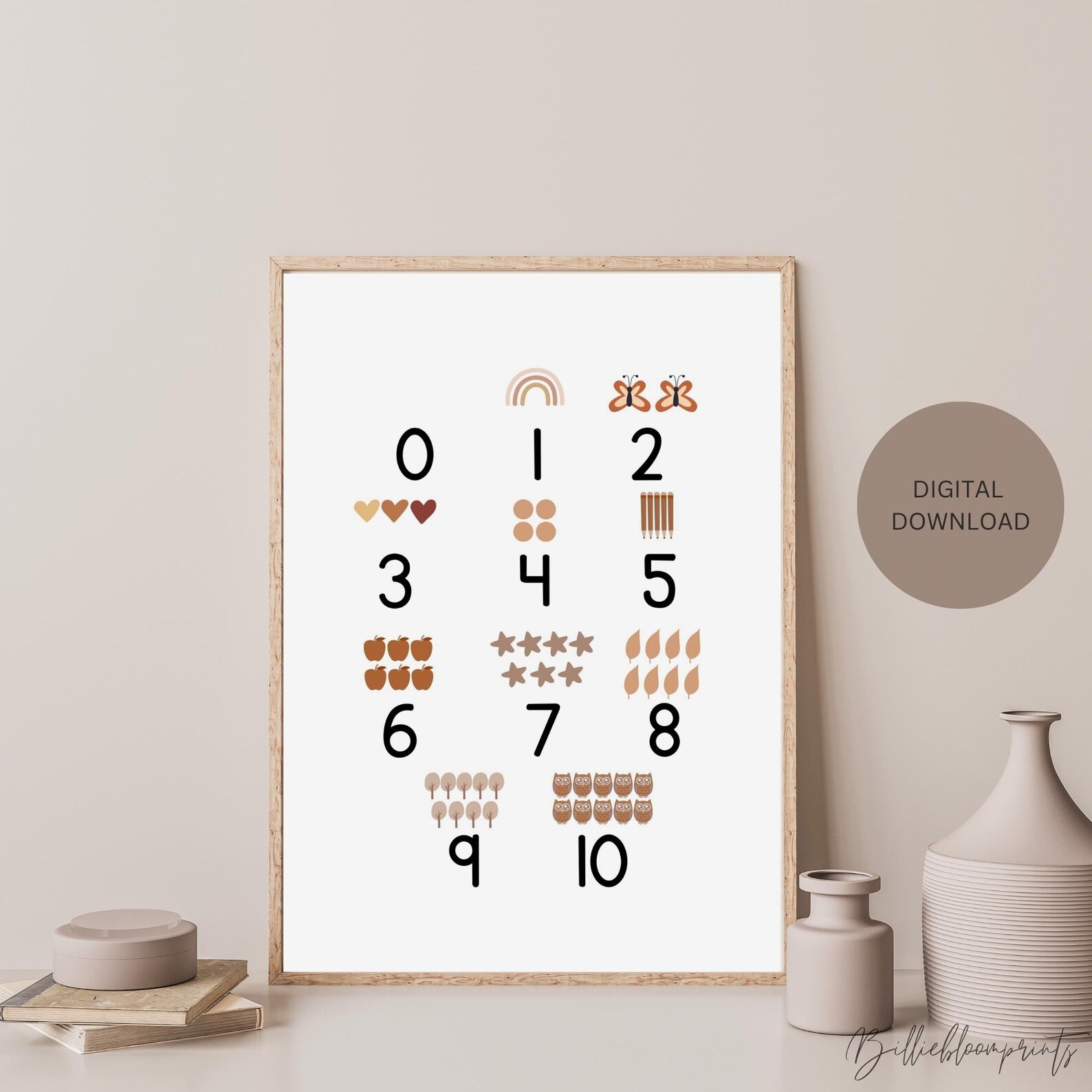 Minimalist Alphabet Chart, Handwriting Chart Print, Educational Wall ...