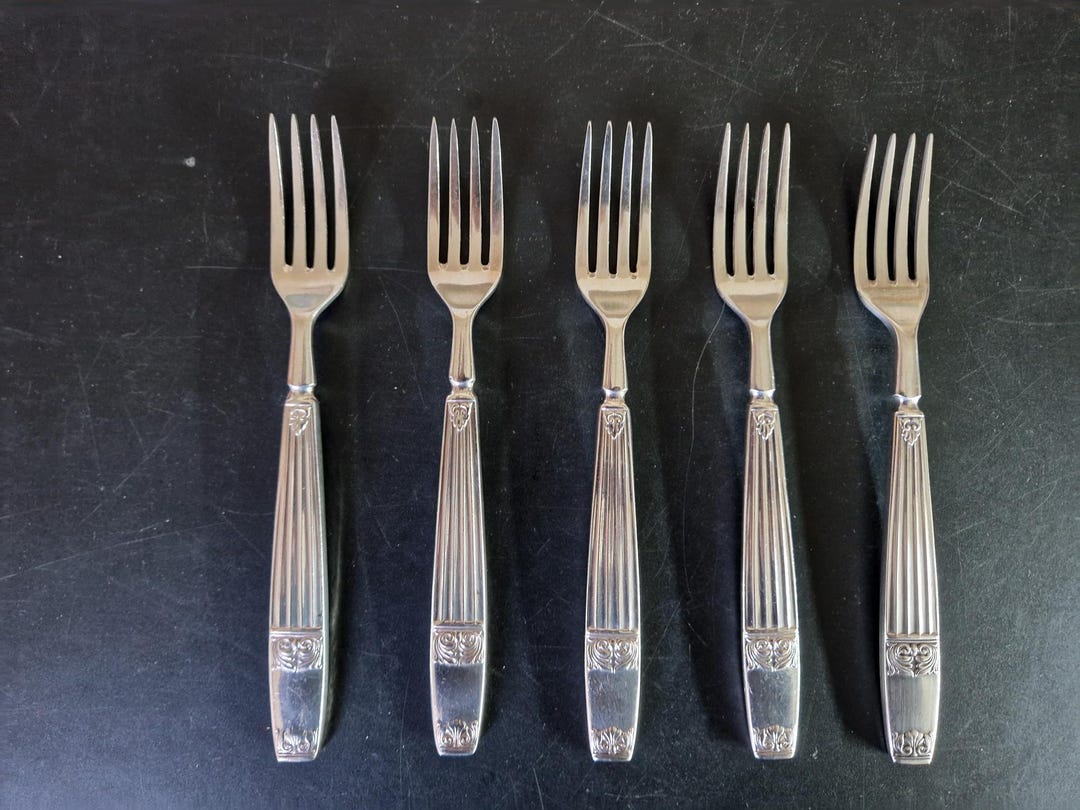 Vintage Set of Westminster Pattern Fish Forks X 5 - 7 Inches - Etsy