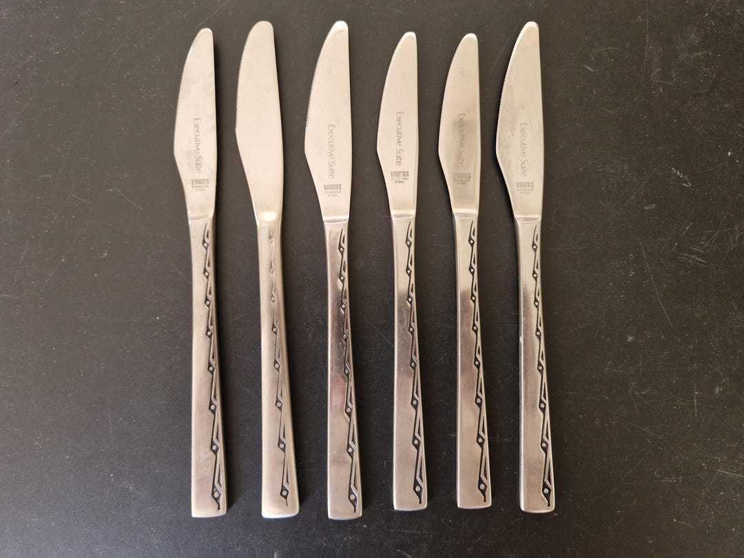Vintage Viners Executive Suite Pattern Knives X 6 - 8 Inches - Etsy