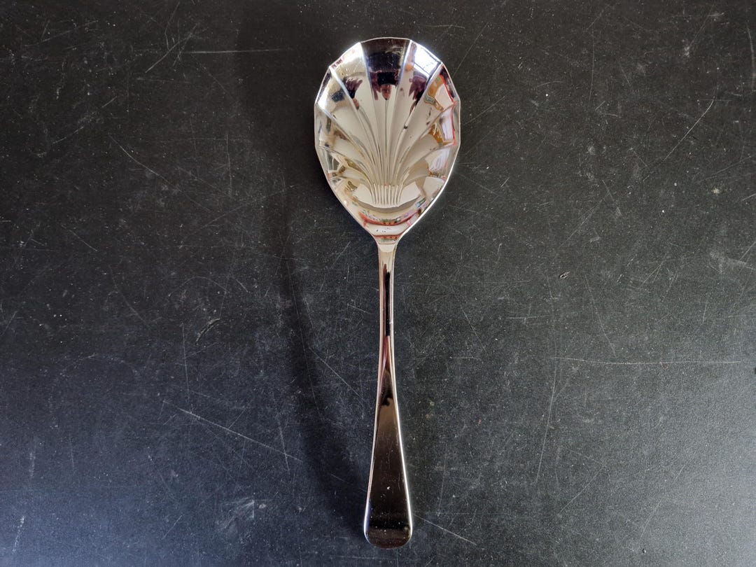 Vintage Scalloped Old English Pattern Serving Spoon - 8.5 Inches - Etsy