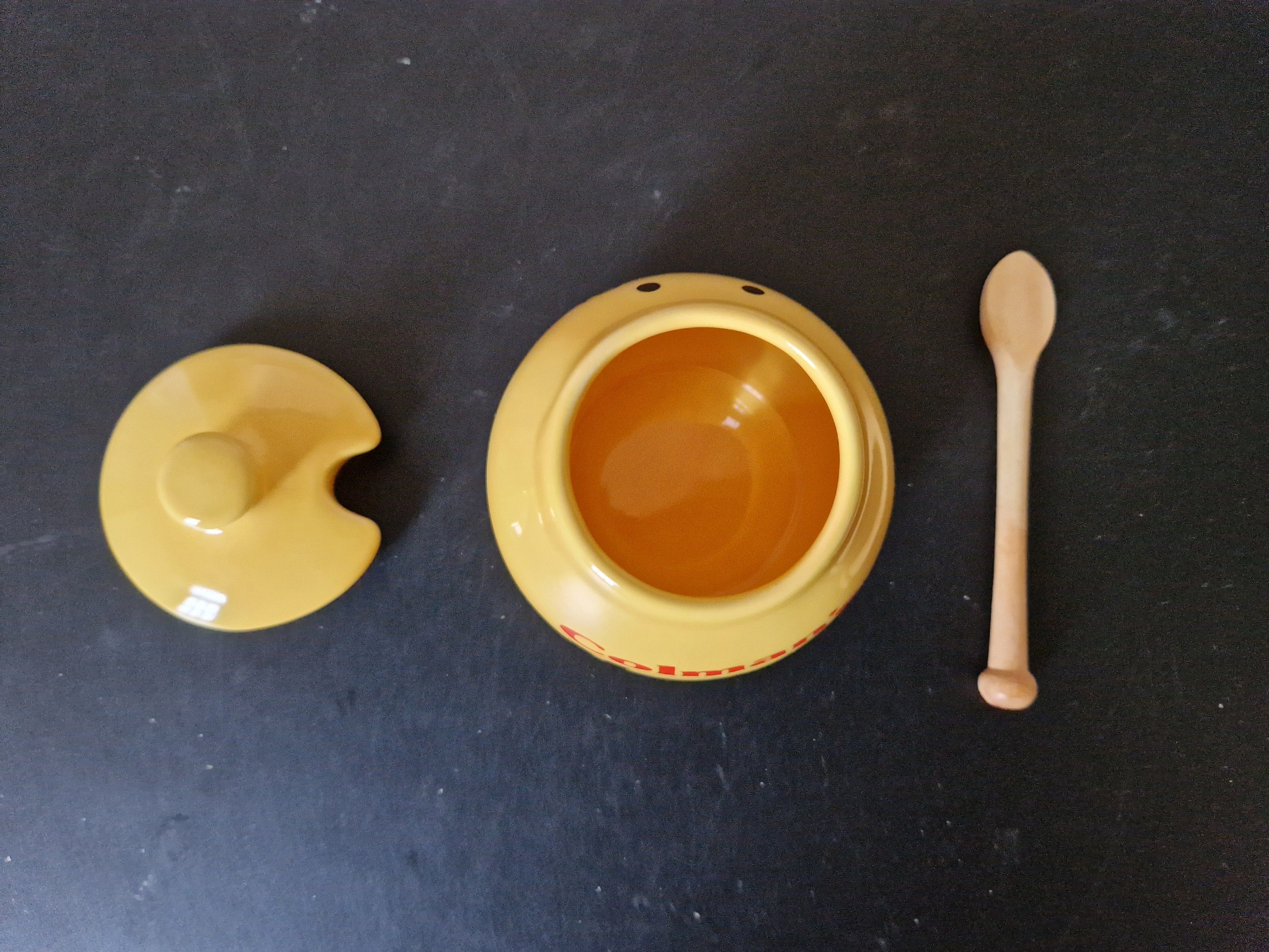 Ceramic Colmans Mustard Two Faced Pot With Wooden Mustard Spoon - Etsy