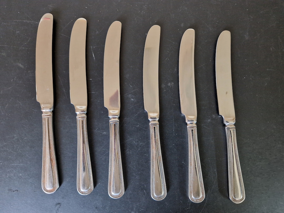 Vintage Set of Bead Edge Knives X 6 - 8.75 Inches - Etsy