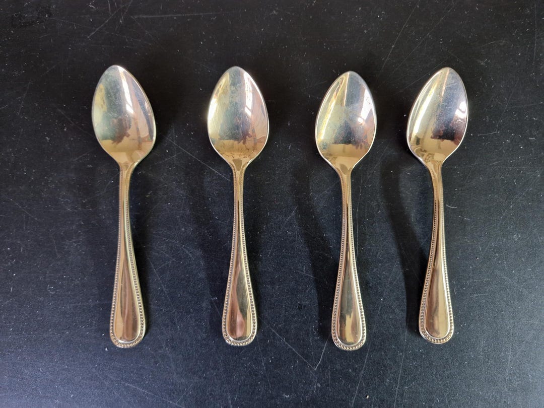 Vintage Set of Grace Gold Bead Pattern Coffee Spoons X 4 - Etsy