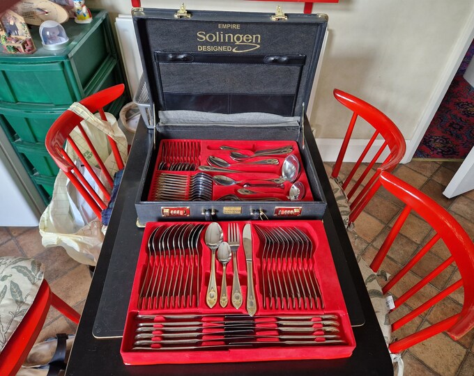 Vintage Cased Set of Solingen Empire Cutlery - 72 Pieces - Etsy