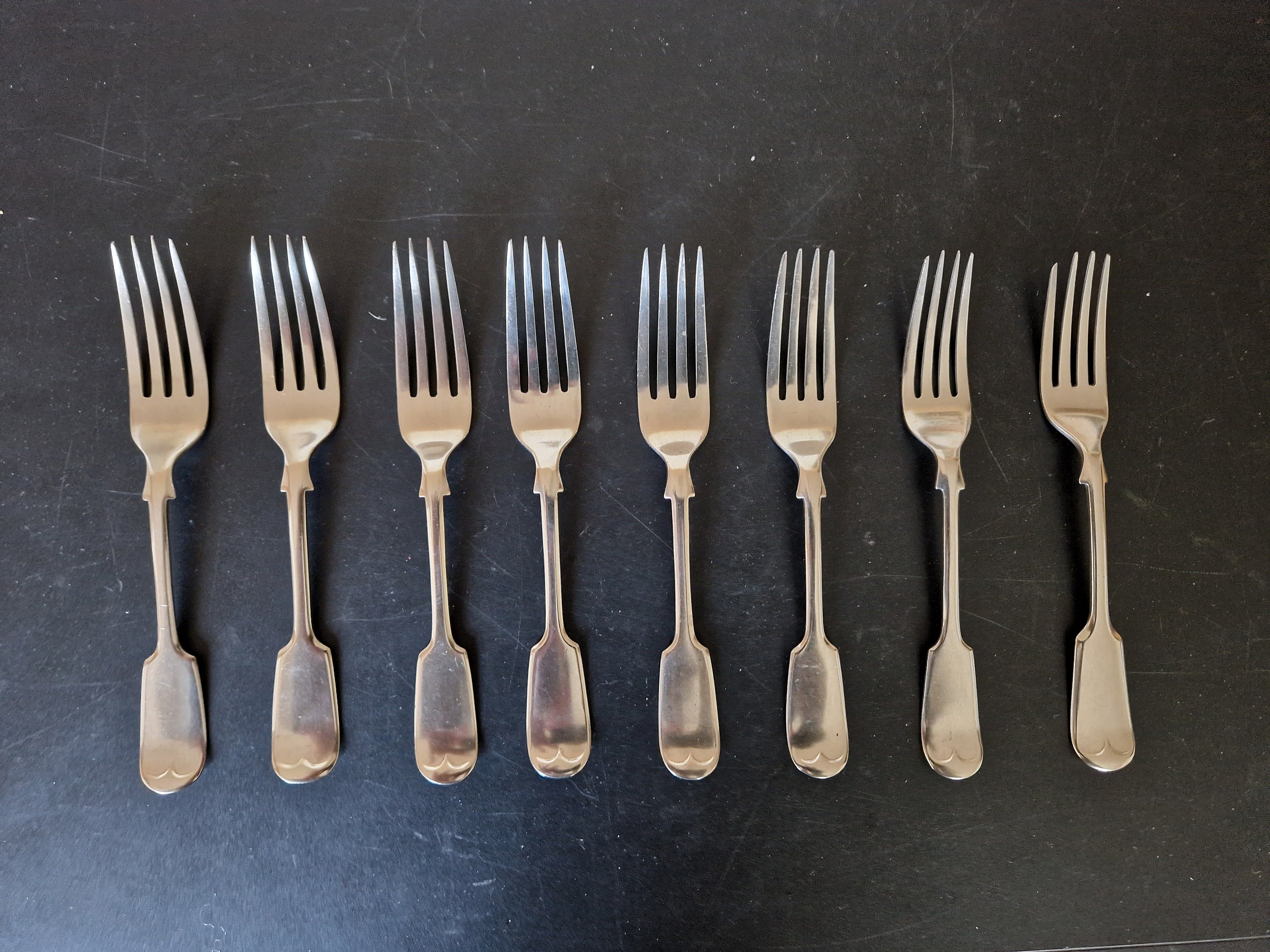 Vintage Set of EPNS Old English Pattern Fiddleback Forks X 8 - Etsy