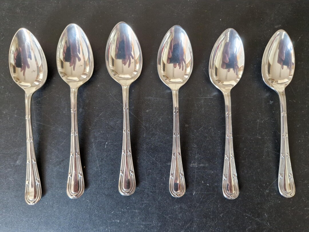Vintage Set of EPNS Ribbon & Bow Pattern Coffee Spoons X 6 - Etsy