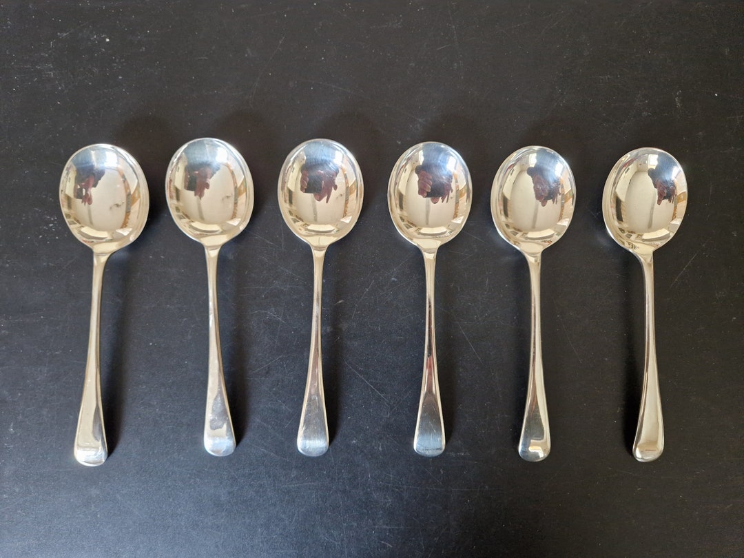 Vintage Set of EPNS Old English Pattern Soup Spoons X 6 - 7 Inches - Etsy