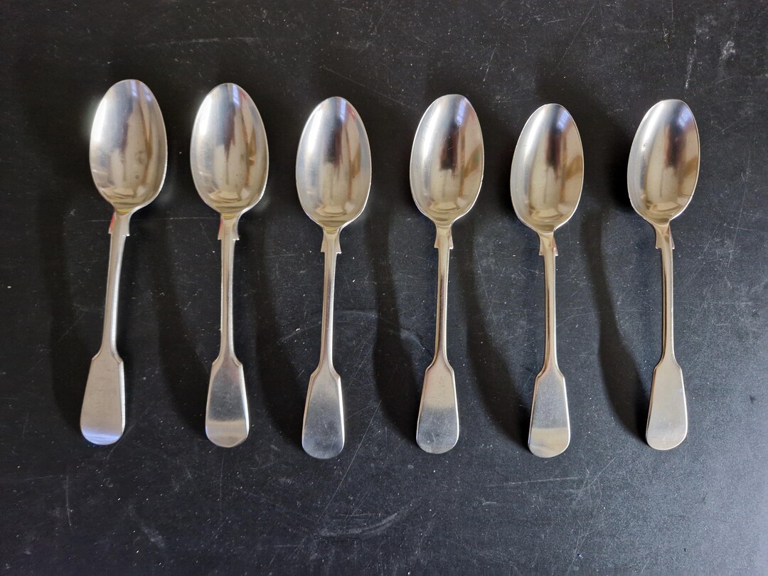 Vintage Set of EPNS Old English Pattern Fiddleback Spoons X 6 7 Inches ...