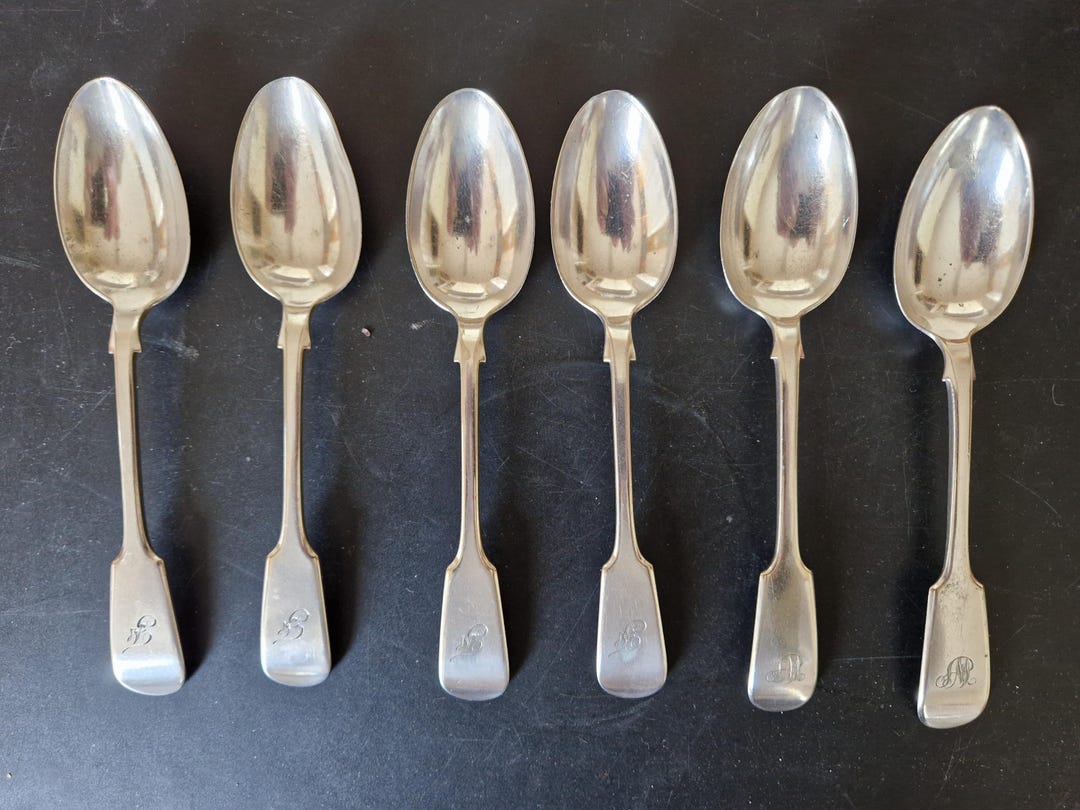 Vintage Set of EPNS Old English Fiddleback Pattern Spoons X 6 7 Inches ...