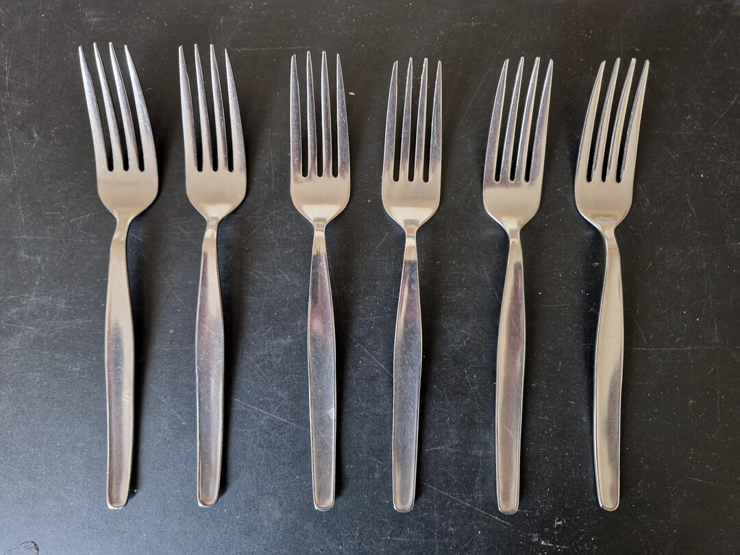 Vintage Set of MCM Forks X 6 - 7.75 Inches - Etsy