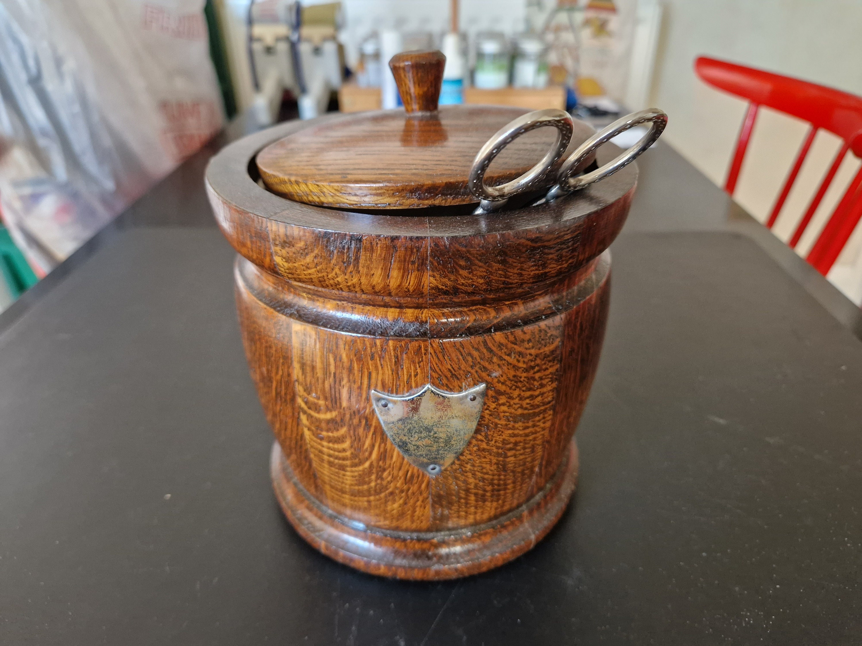 Vintage Coopered Oak Ice Bucket and Eagle Claw Ice Tongs - Etsy