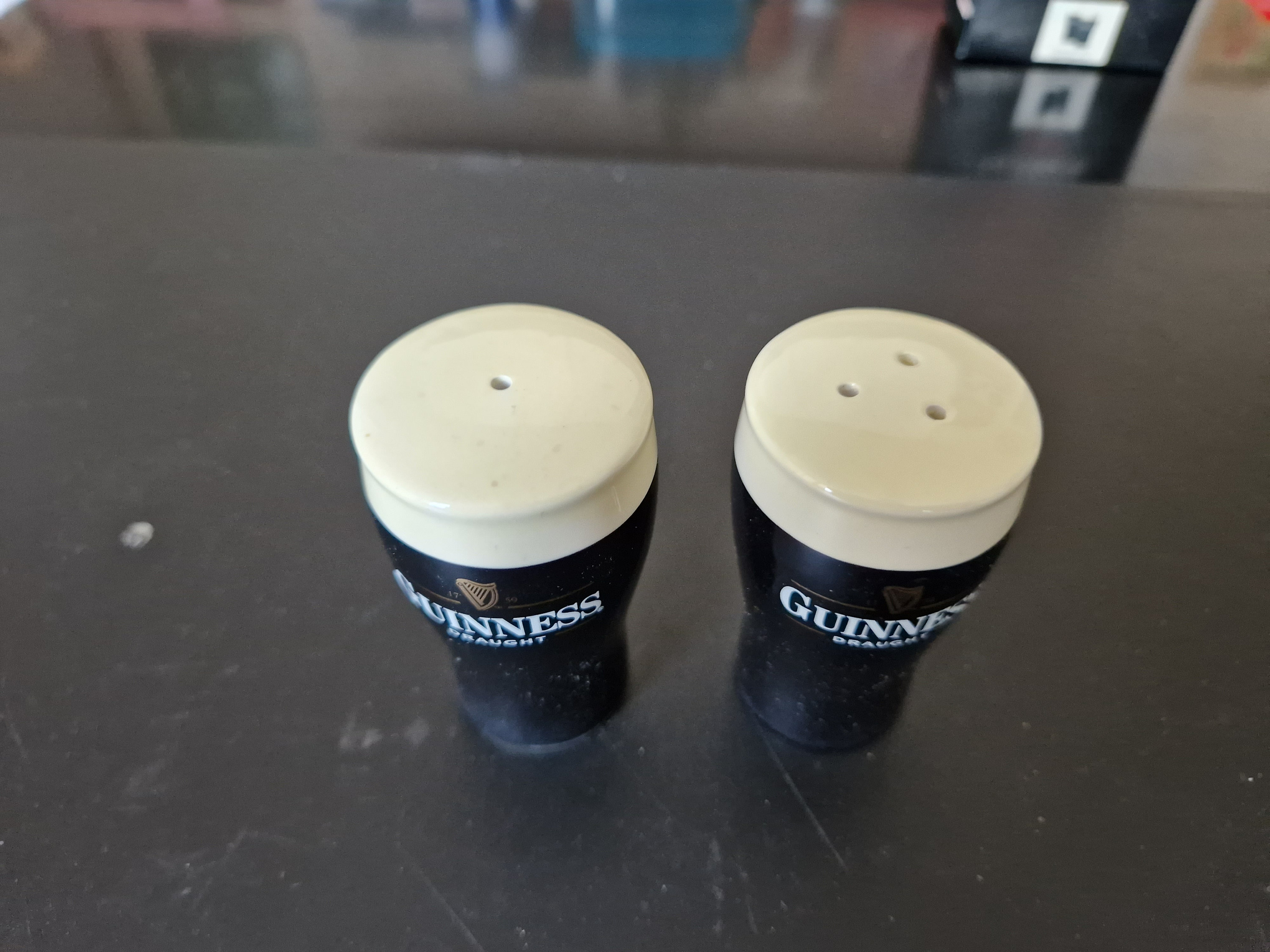 Ceramic Guinness Salt and Pepper Set - Etsy