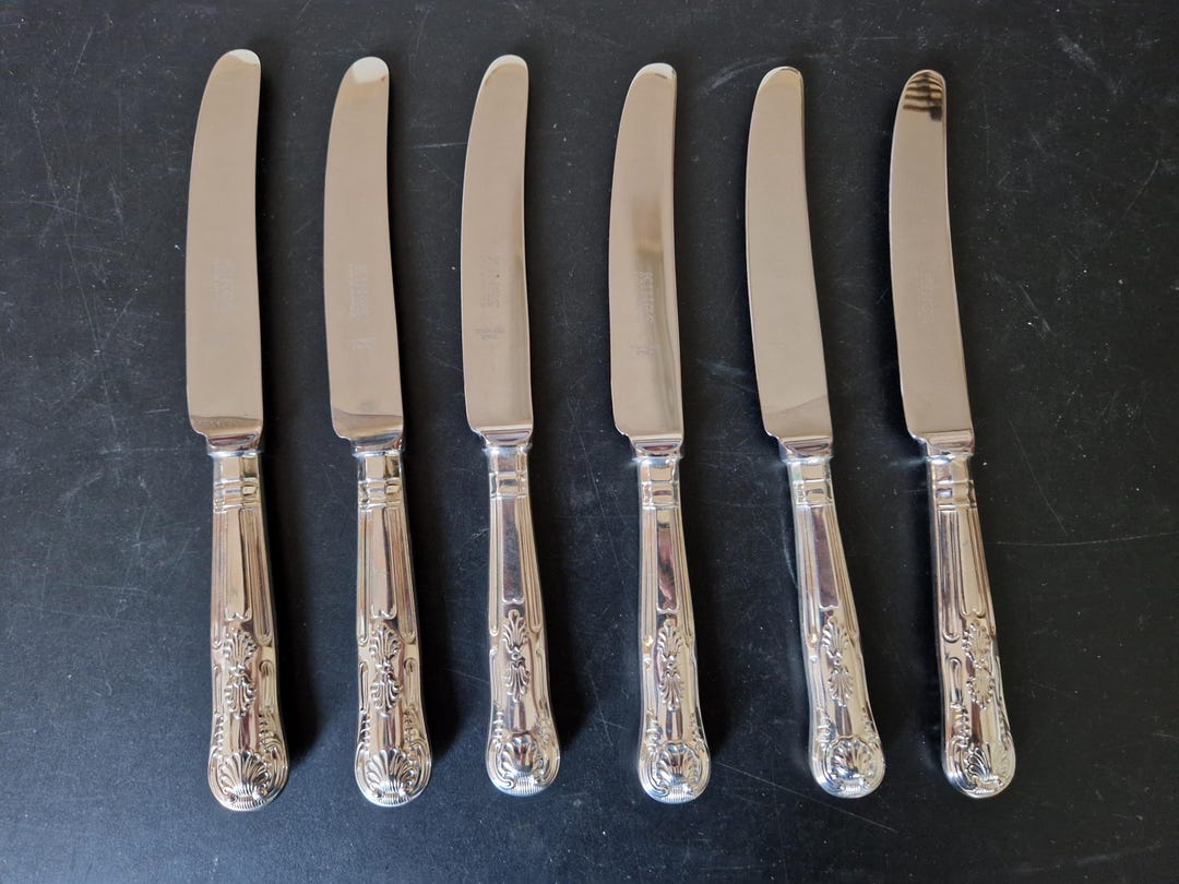 Vintage Set of EPNS Kings Pattern Knives X 6 - 8.5 Inches - Etsy