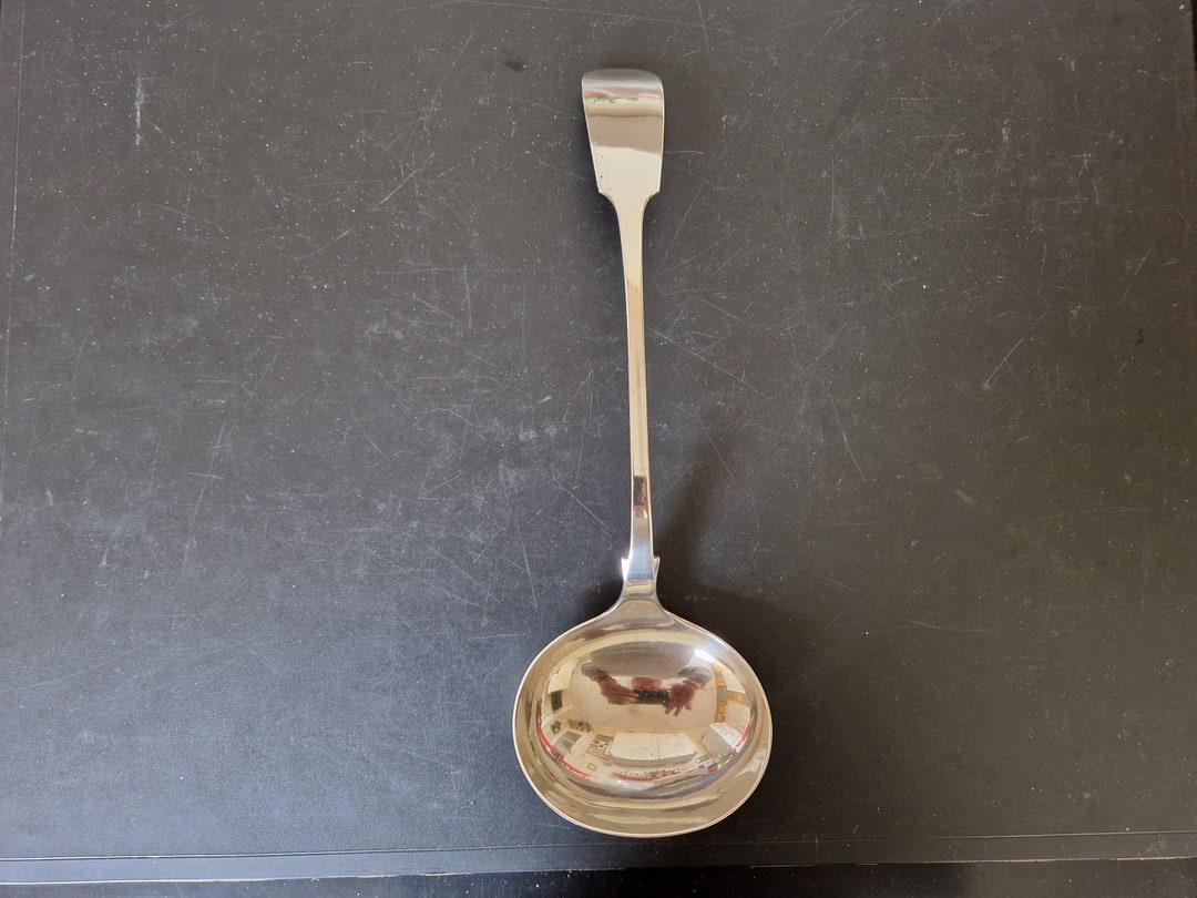 Vintage Large Old English Pattern Fiddleback Ladle 12.5 Inches - Etsy