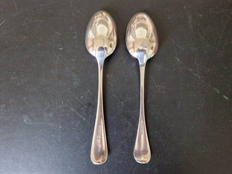 Vintage Pair of EPNS Old English Pattern Serving Spoons 9 - Etsy