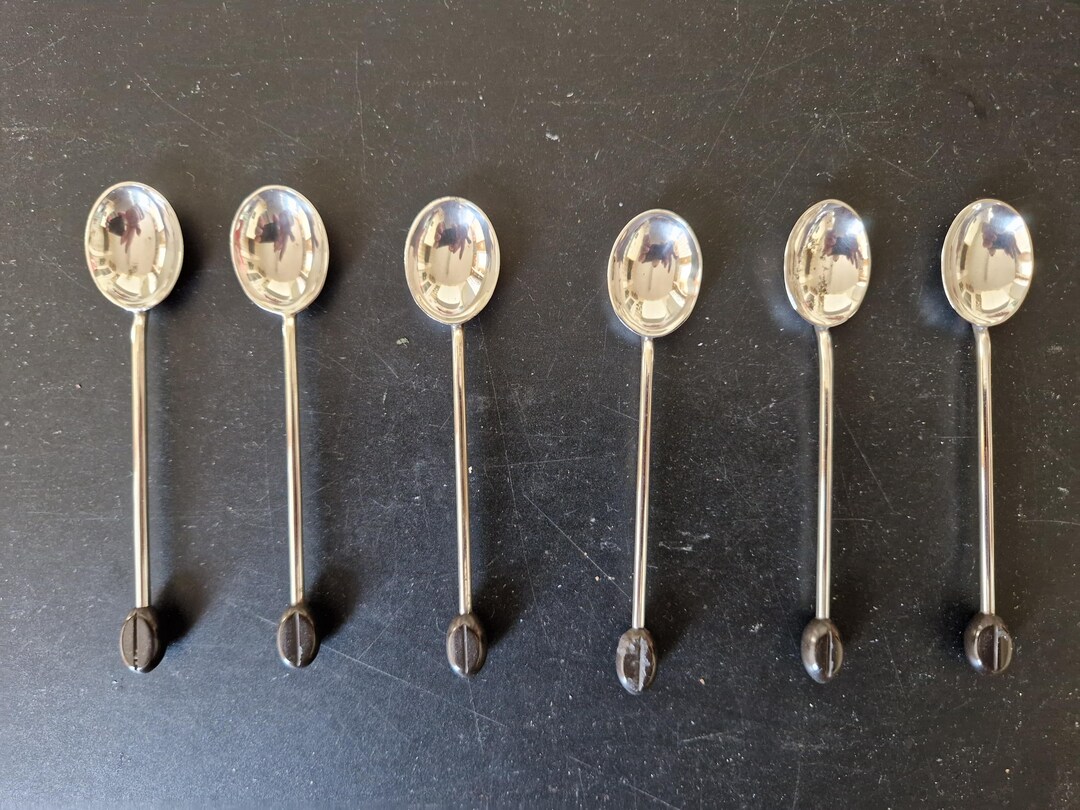 Vintage Set of EPNS Coffee Bean Handled Coffee Spoons X 6 - Etsy