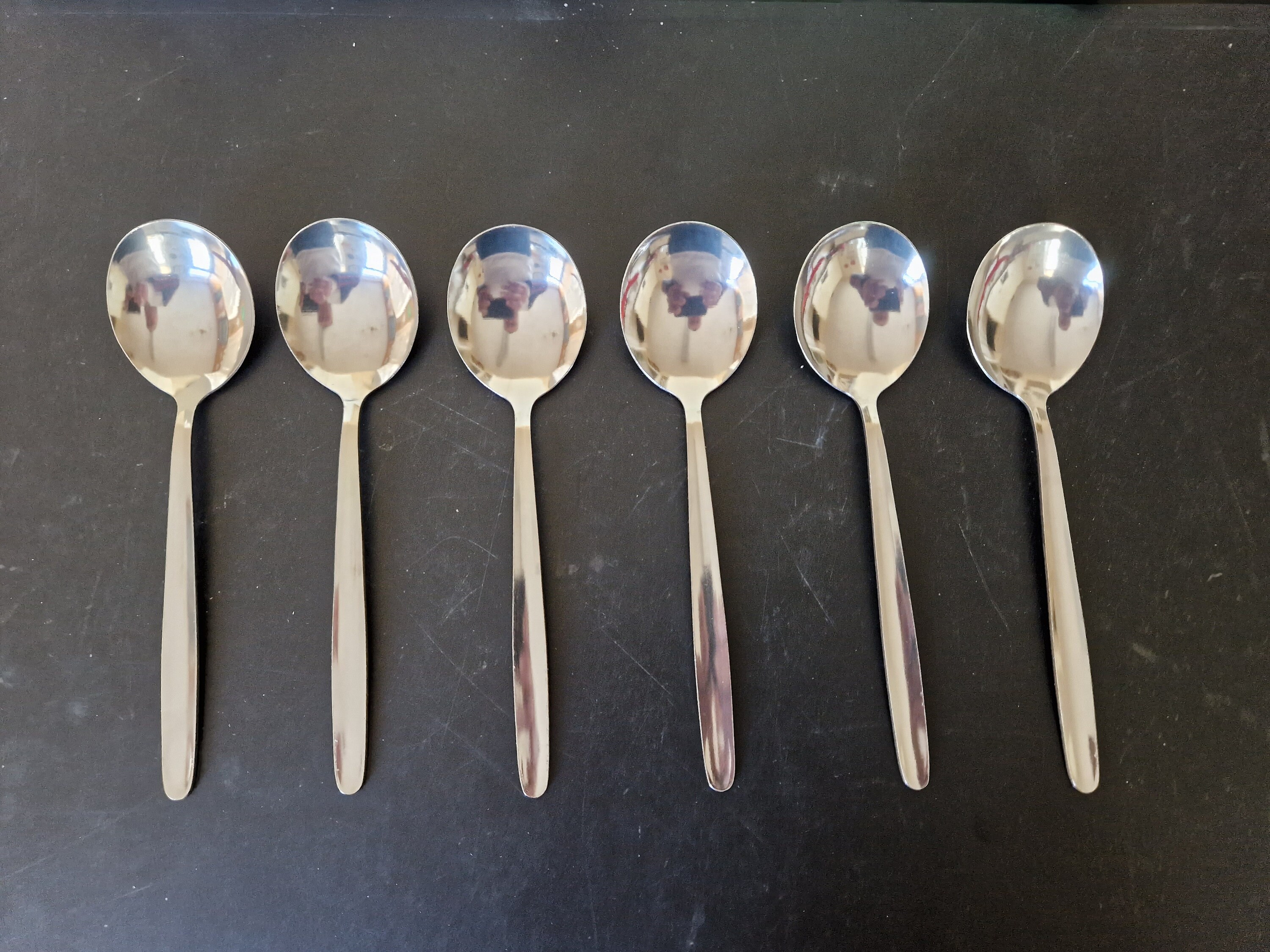 1960's Set of Soup Spoons X 6 7.25 Inches - Etsy