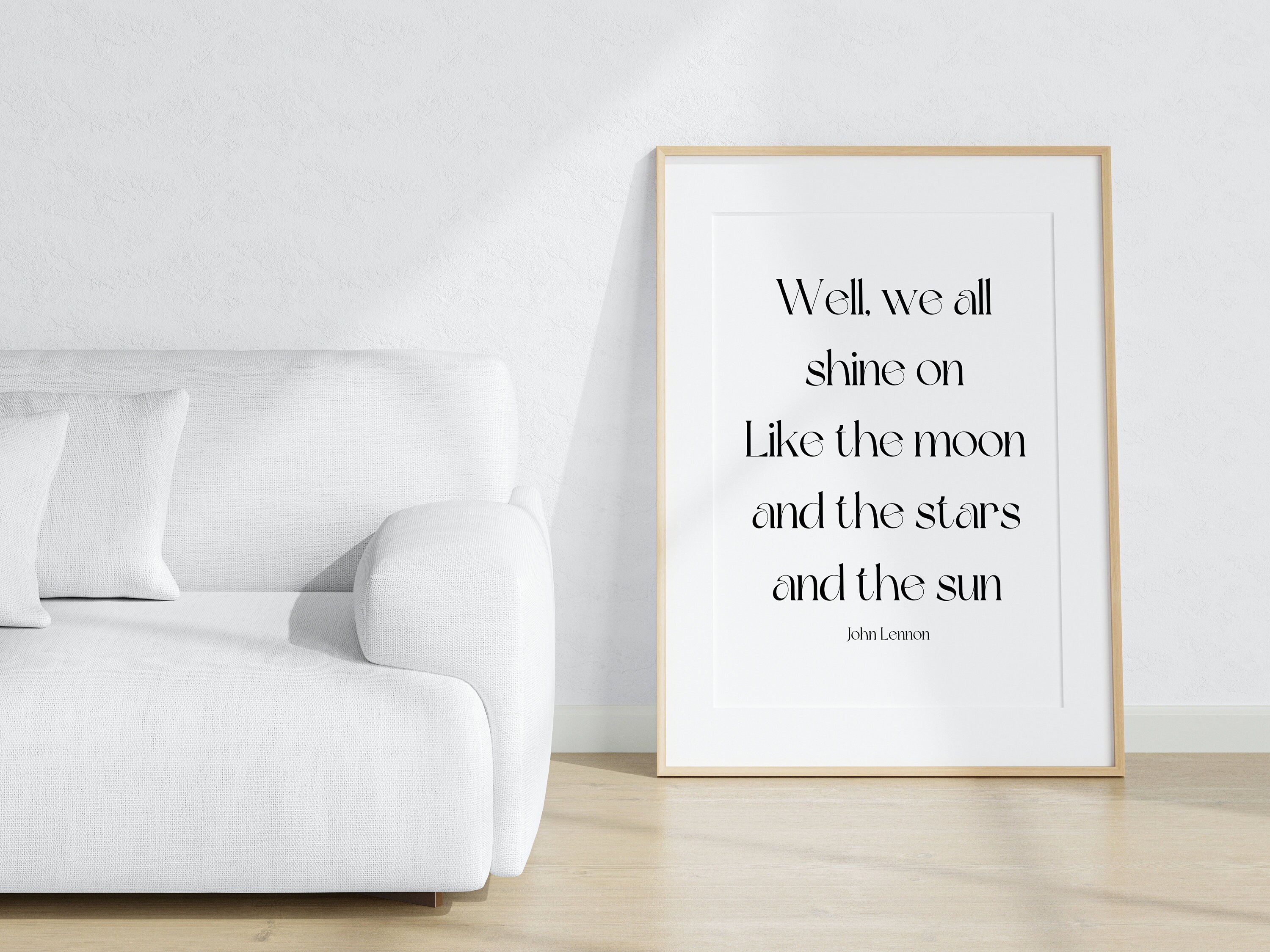 And We All Shine on John Lennon Print Song Lyrics Poster Printable Wall ...