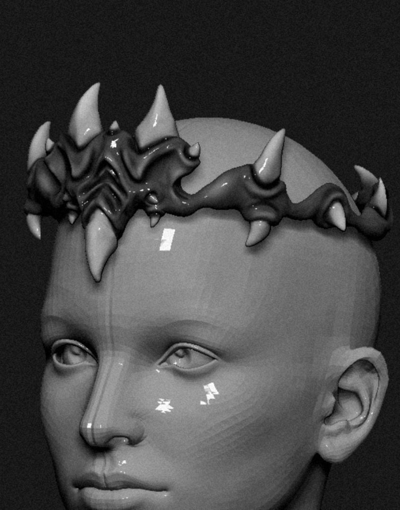 Crown Gothic 3D Model Stl Cosplay - Etsy